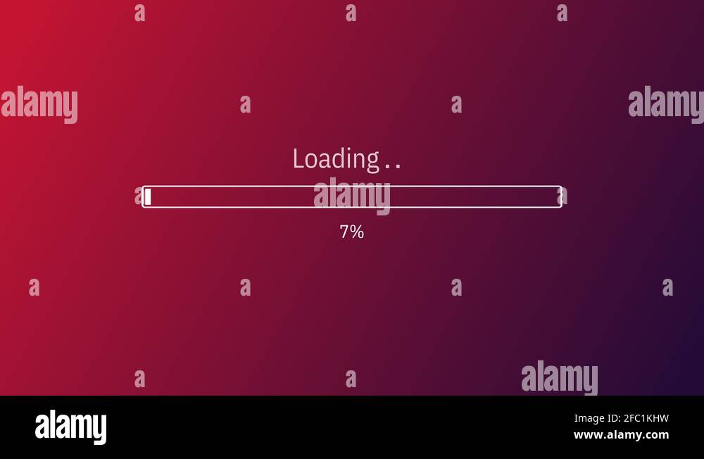 Loading progress bar on the gradient background Stock Video Footage - Alamy