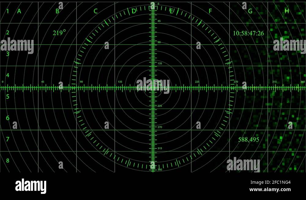 Vertical Radar Laser Scan Green Billowed Noise Perfect Seamless Loop ...