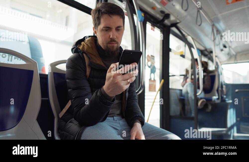 Man riding bus Stock Videos & Footage - HD and 4K Video Clips - Alamy