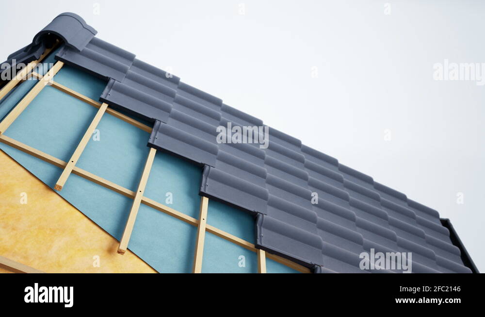 Cross section of roof, visible structure. 60 fps animation Stock Video ...