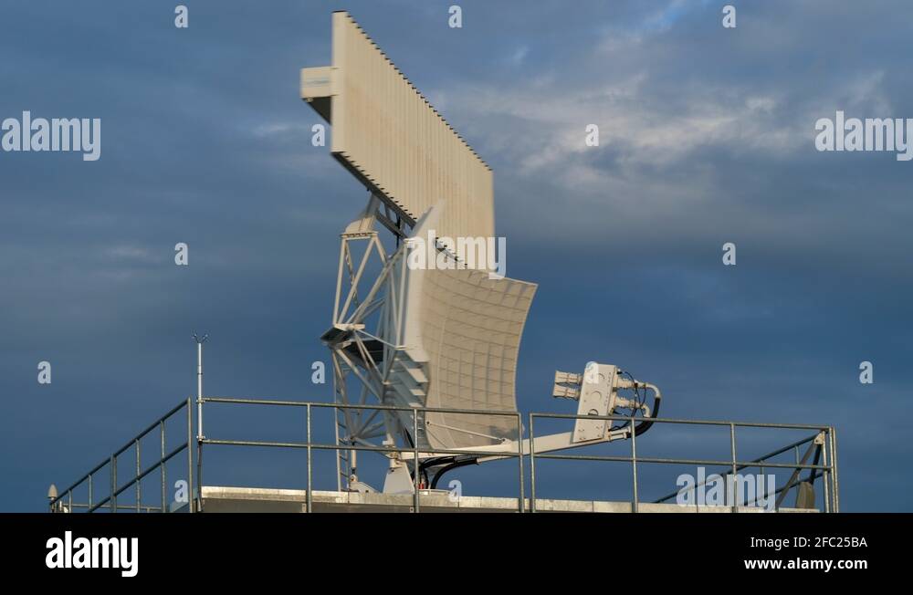4k An airport radar tower rotating, close up Stock Video Footage - Alamy