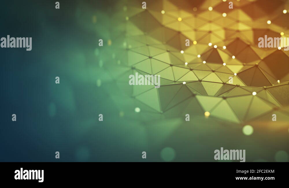 Cybernetic structure with triangular polygons seamless loop 3D render ...