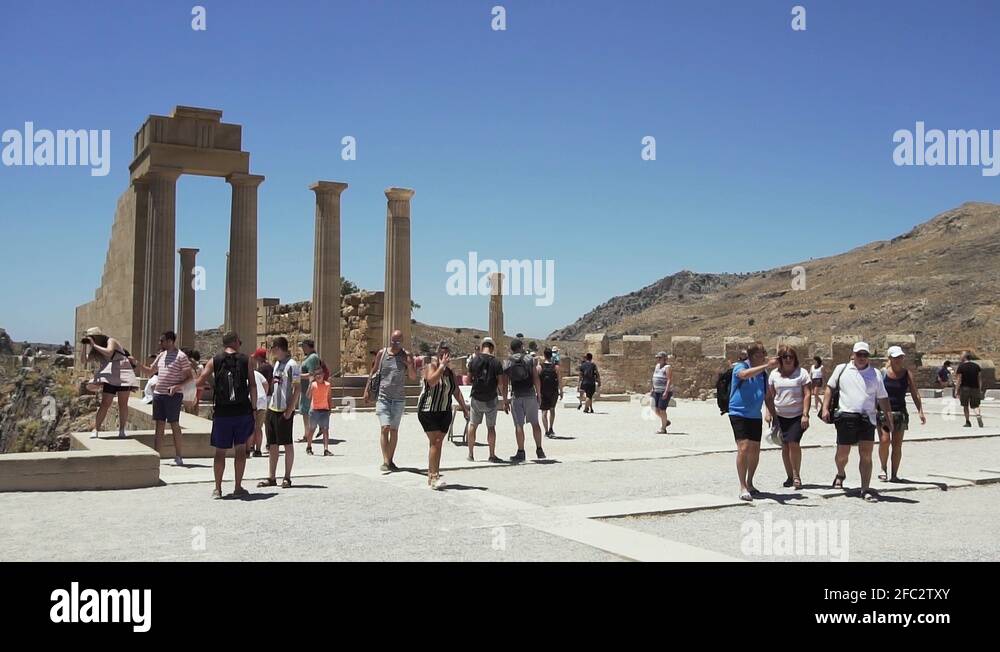 Rhodes temple ancient greece greek architecture athena Stock Videos ...