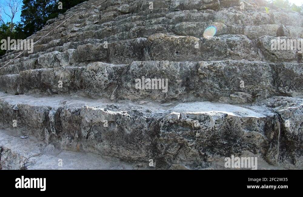Ancient Coba Mayan Temple Civilization Pyramid Yucatan Mexico Stock ...