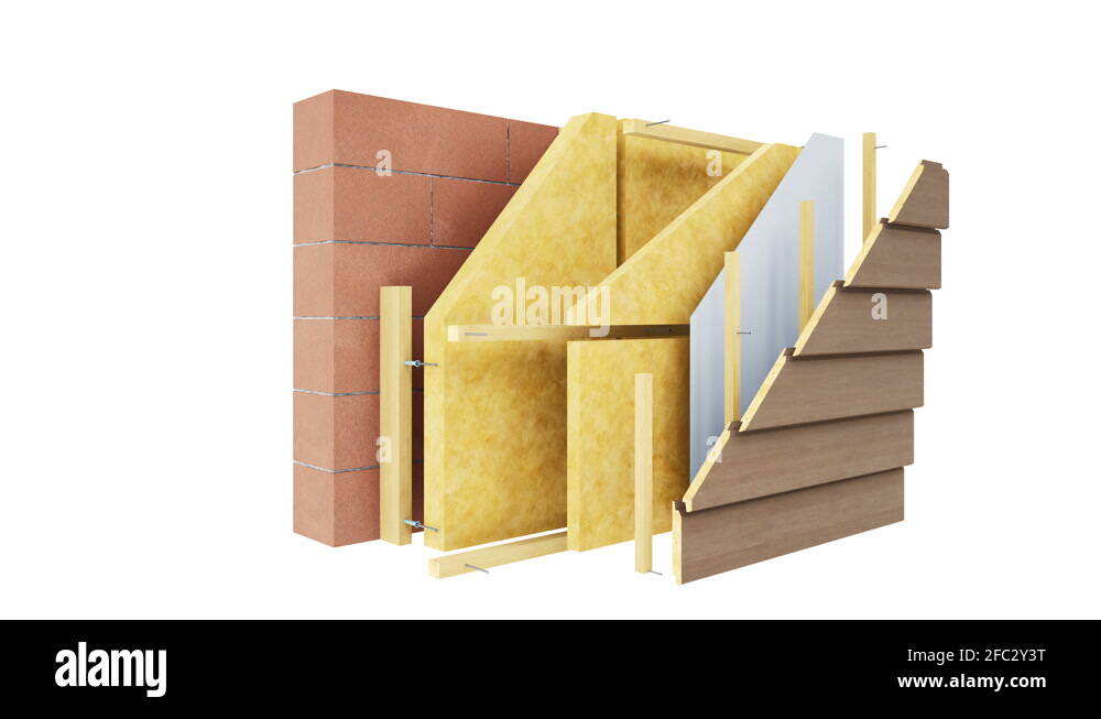 Structure of wall: bricks, wool, wood structure, wooden siding or ...