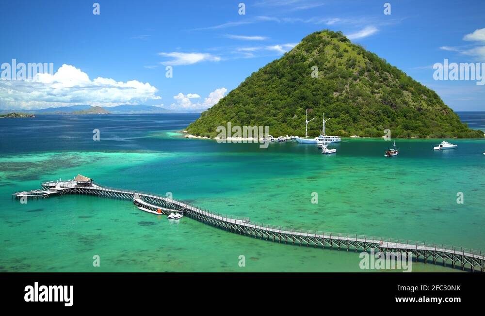 Luxury remote Indonesian beach resort Southeast Asia Indonesia Stock ...