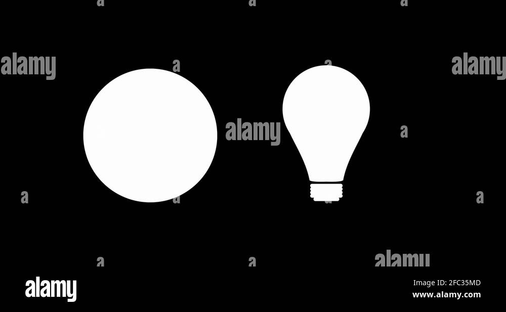 Pie chart and light bulb shapes filling up with colours 4k Stock Video ...