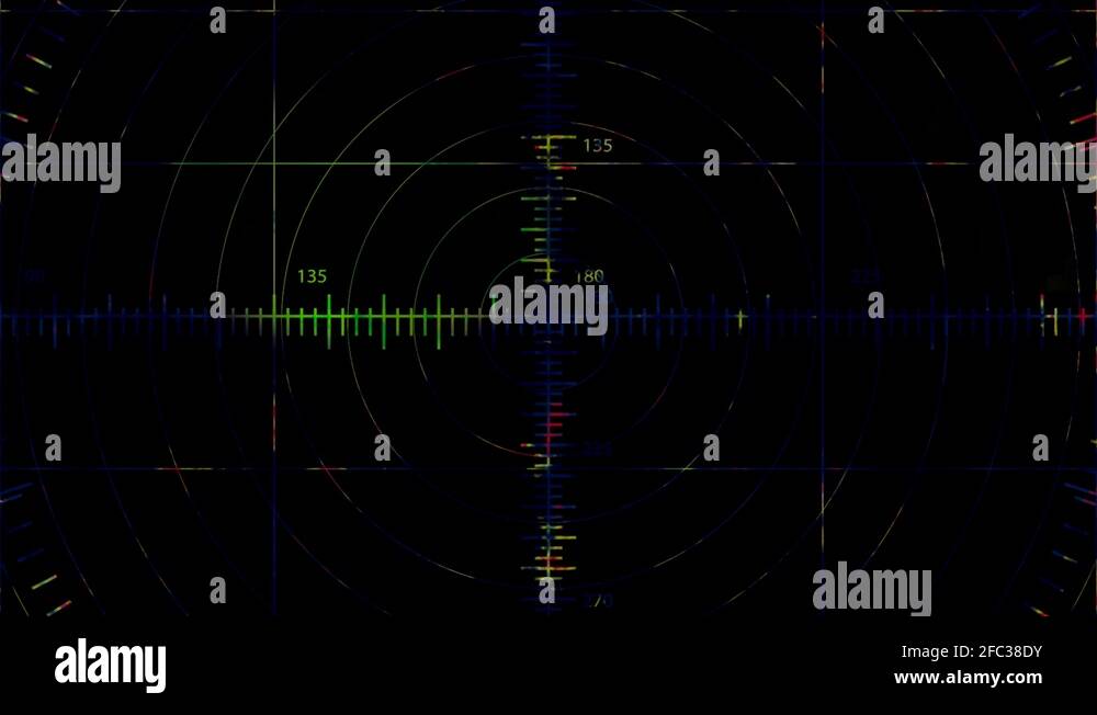 Radar Sweep Coordinates of Front View of Big Burning UFO Flying through ...
