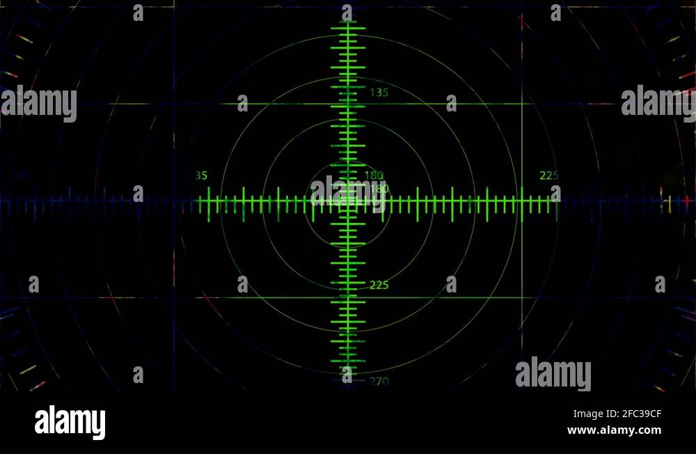 Noisy Scan and HUD Incandescent Big UFO Flying through Space Stock ...