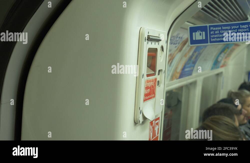London Underground Train Emergency Stop Button Stock Video Footage - Alamy