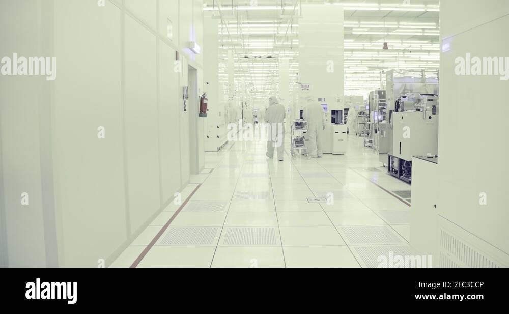 Clean room manufacturing of silicon wafers for the semiconductors ...