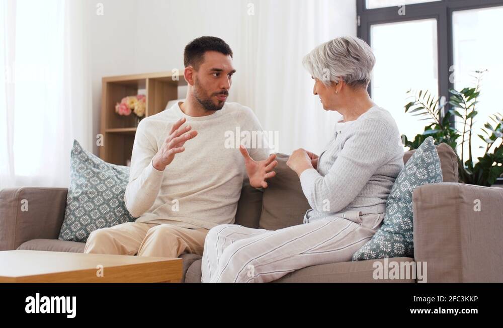 Mother son talking home Stock Videos & Footage - HD and 4K Video Clips ...