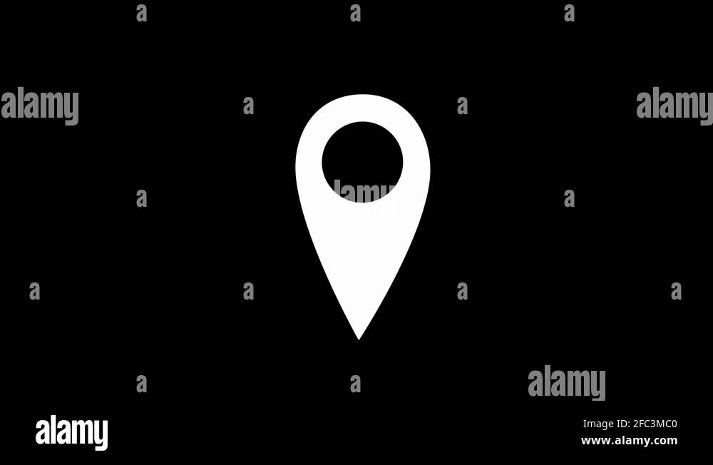 Icon map location vector black Stock Videos & Footage - HD and 4K Video ...