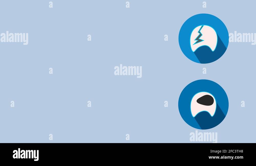 Moving teeth icons on a blue background. 4k animation Stock Video ...