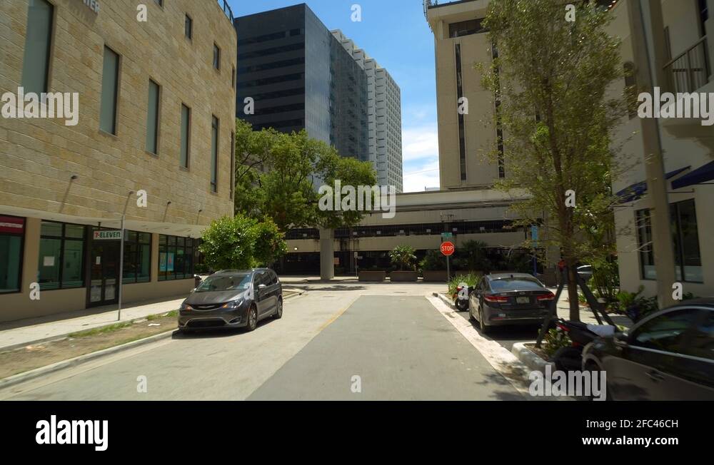 Brickell Miami metrorail tram system 4k Stock Video Footage - Alamy