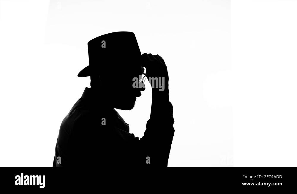 Man face silhouette hat Stock Videos & Footage - HD and 4K Video Clips ...