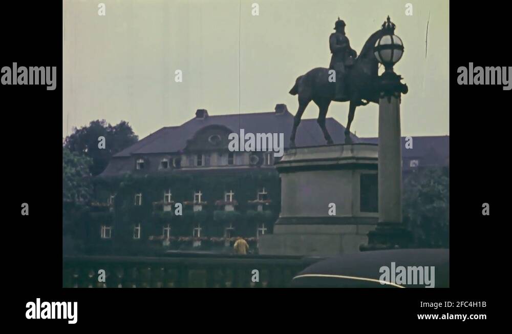 WW2 - View on statue of German Kaiser Stock Video Footage - Alamy
