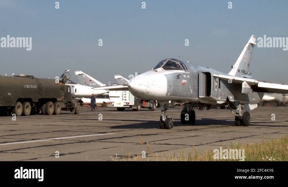 Sukhoi Su-24 (Nato Reporting Name: Fencer) aircraft with bombs Stock ...