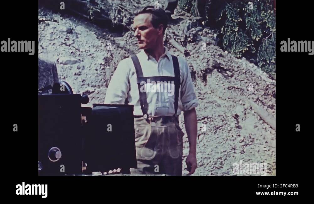 WW2 - German actor Paul Richter film scene in 1941 Stock Video Footage ...