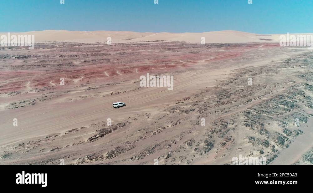 Arial birds eye view of the magnificent Namibian Skeleton Coast ...
