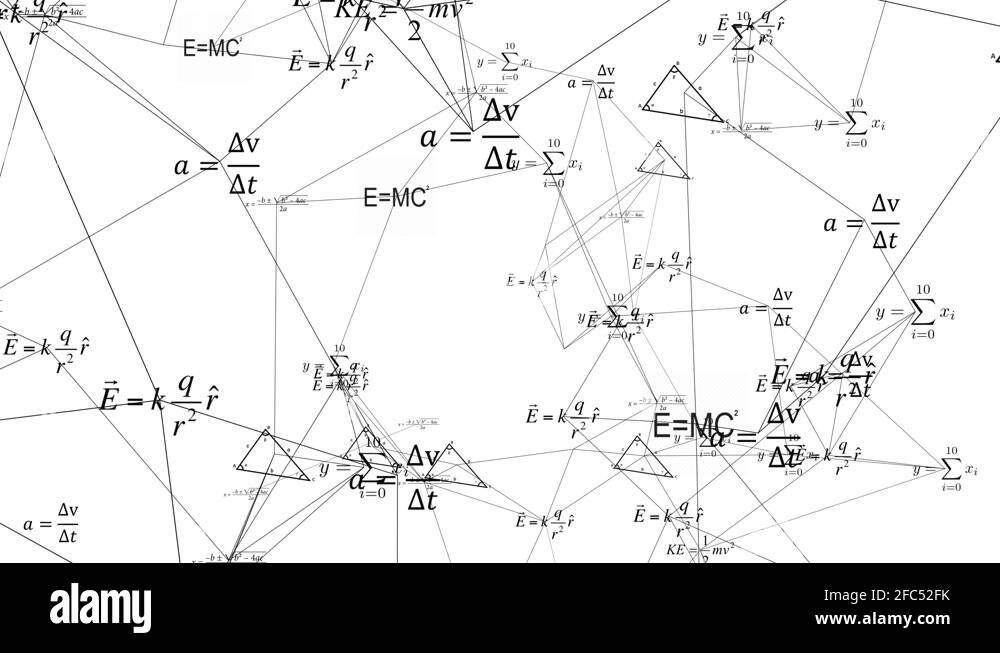 Mathematical background with flying symbols, functions and equations ...