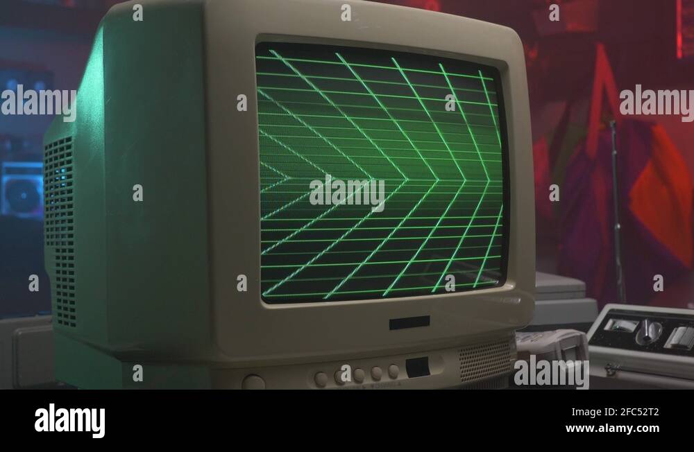 GAME OVER Text on a Vintage TV Screen Retro 80s 90s Style Stock Video ...