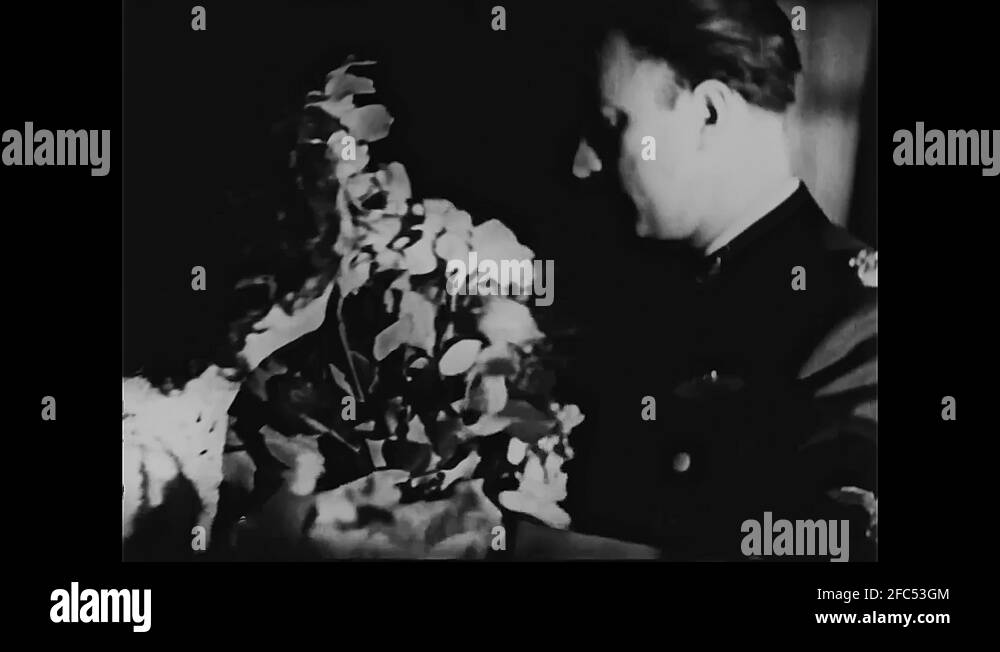 WW2 - Gretl Braun give husband Hermann Fegelein at wedding flowers ...