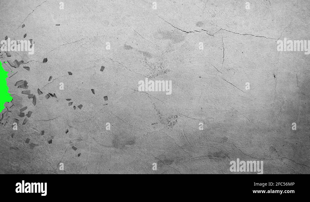 Green Screen metal Wall Shatter Effect Explosion Transition Animation ...