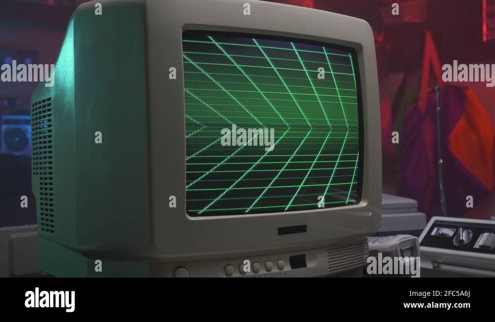 90S MIXTAPE Title Text on a Vintage TV Screen Retro Style Stock Video ...