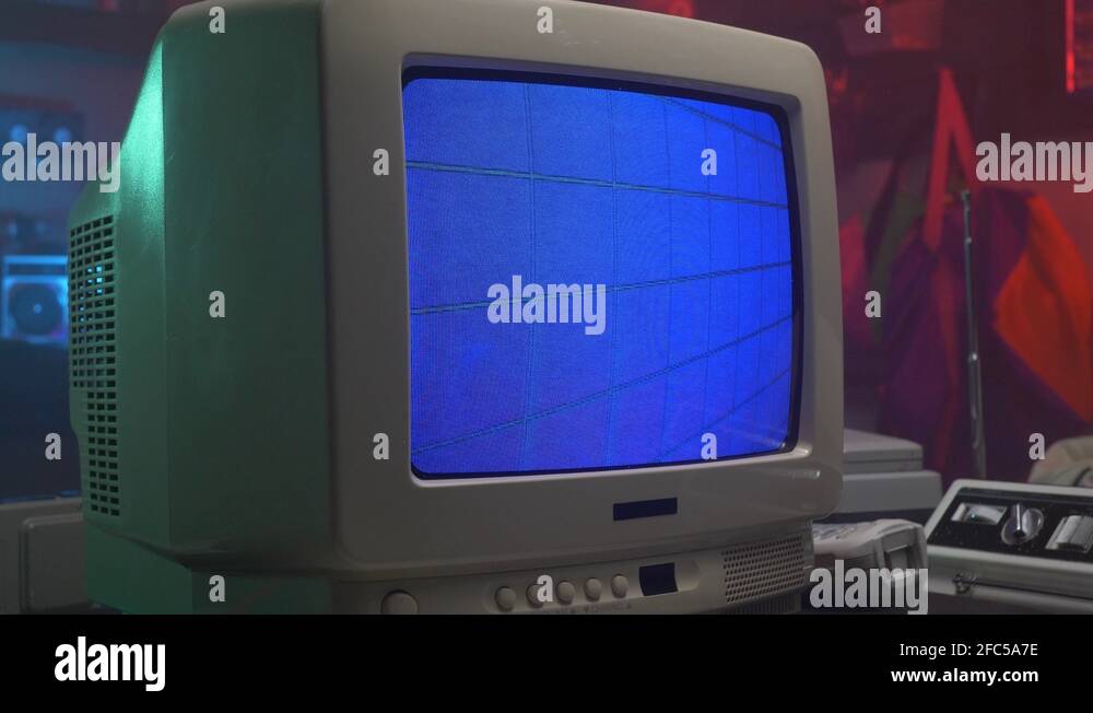 80S ARE BACK Title Text on a Vintage TV Screen Retro Style Stock Video ...