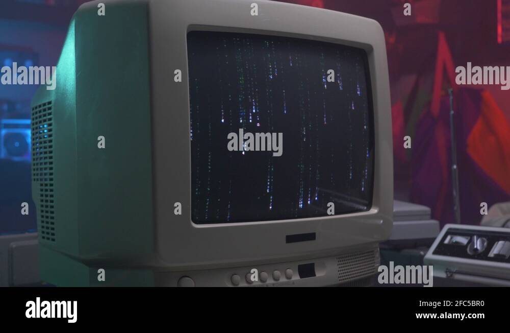 80s 90s Hacking on a Vintage Computer Screen Retro Stock Video Footage ...