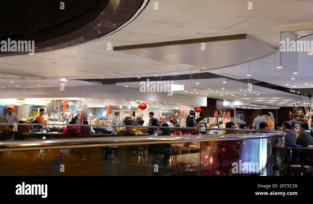 Motion of people eating food with family inside restaurant with 4k ...