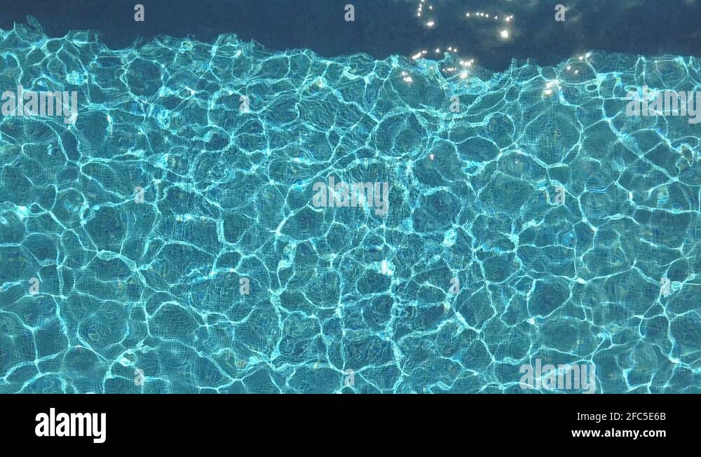 Swimming pool ripples at holiday resort in summer, birds eye view Stock ...