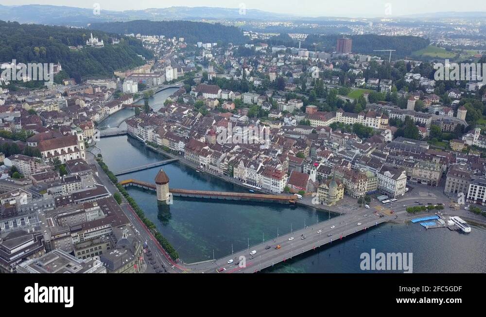 Historical chapel bridge lake lucerne Stock Videos & Footage - HD and ...