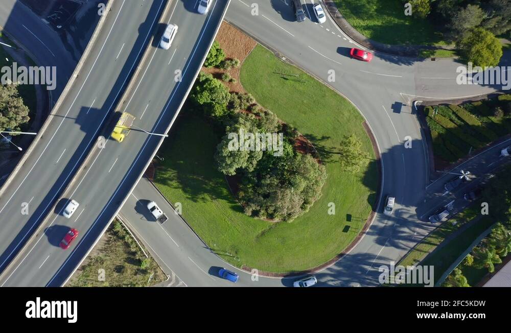 Overhead view of roundabout Stock Videos & Footage - HD and 4K Video ...