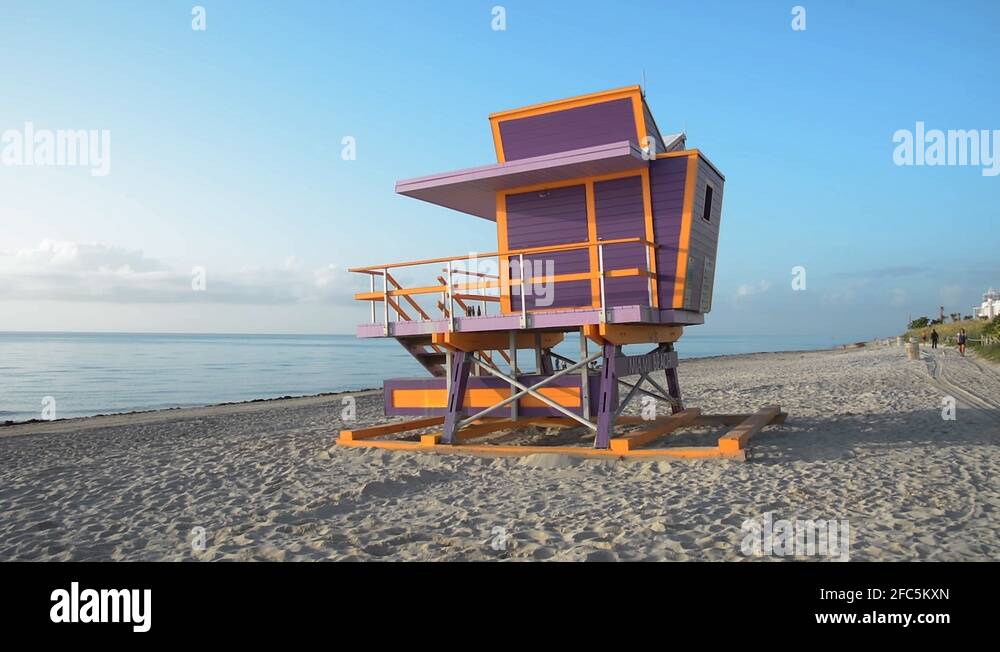 Miami beach lifeguard house Stock Videos & Footage - HD and 4K Video ...