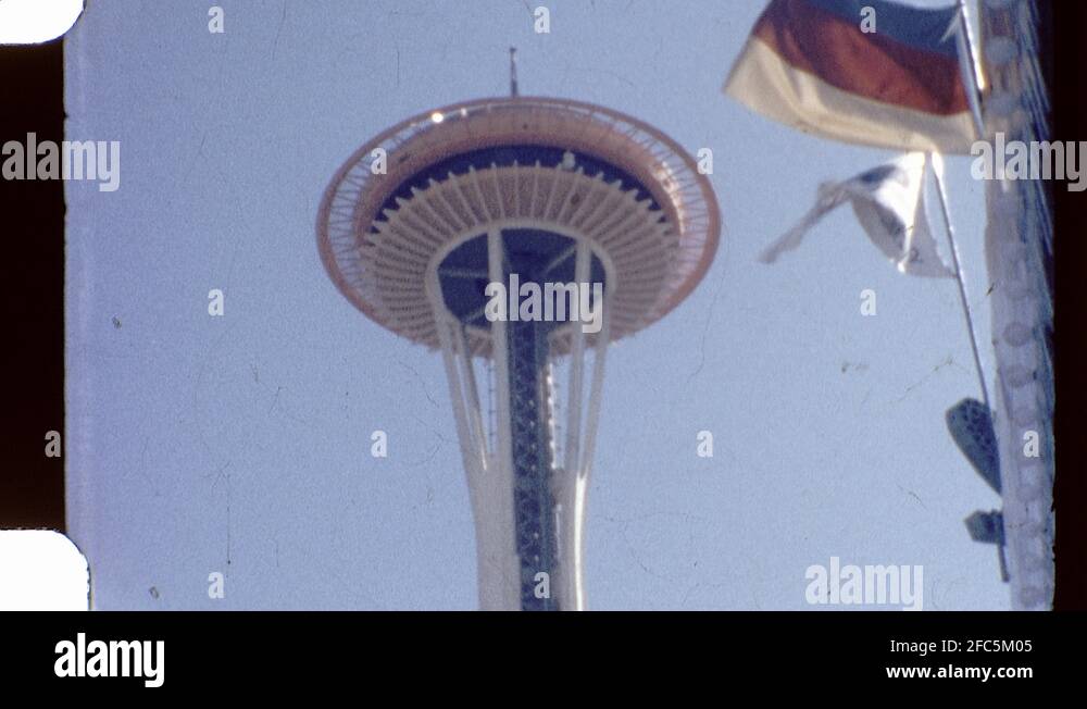 1960s Seattle Space Needle Famous Landmark Vintage Film Old Home Movie ...