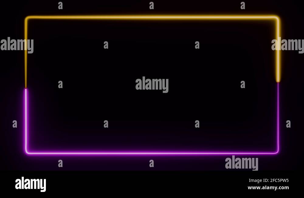A glowing rounded box animation, running neon borders (modern ...