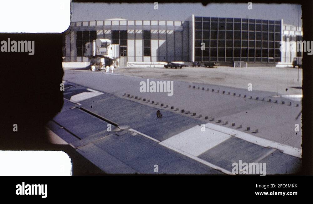 1960s Take OFF JET Plane POV Passenger Window LAX Vintage Film Home ...