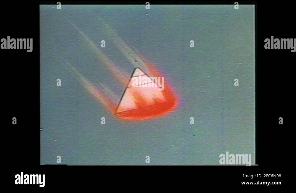 1990s: Animation of space capsule entering atmosphere then releasing ...