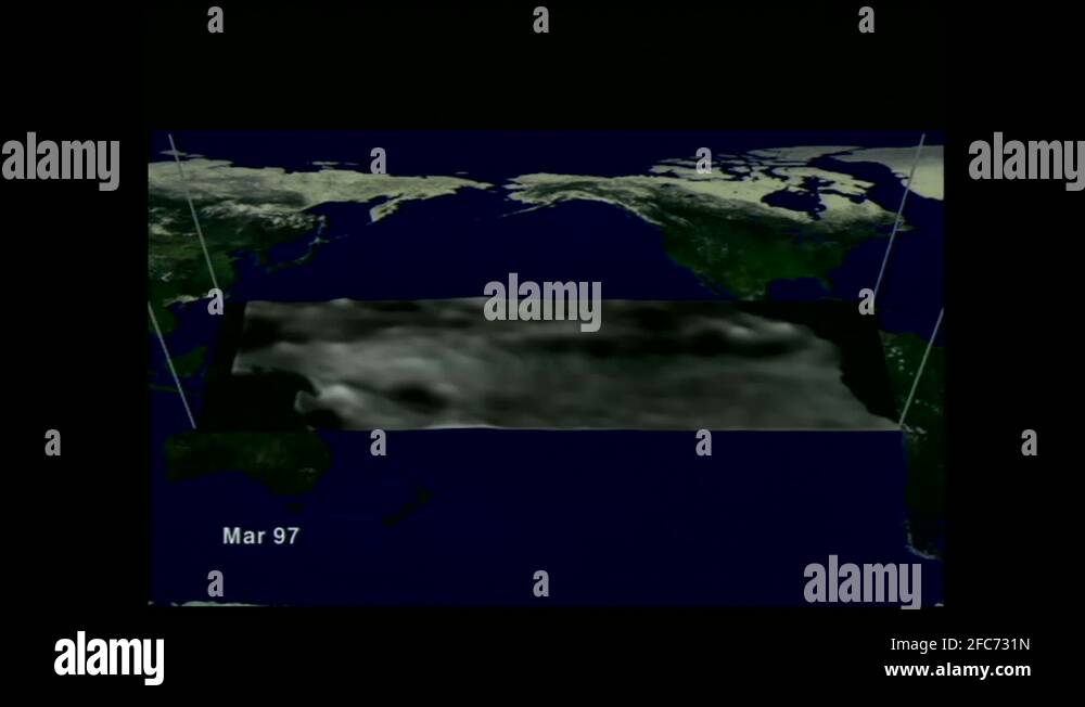 1990s: UNITED STATES: computer model of patterns on surface of Earth ...