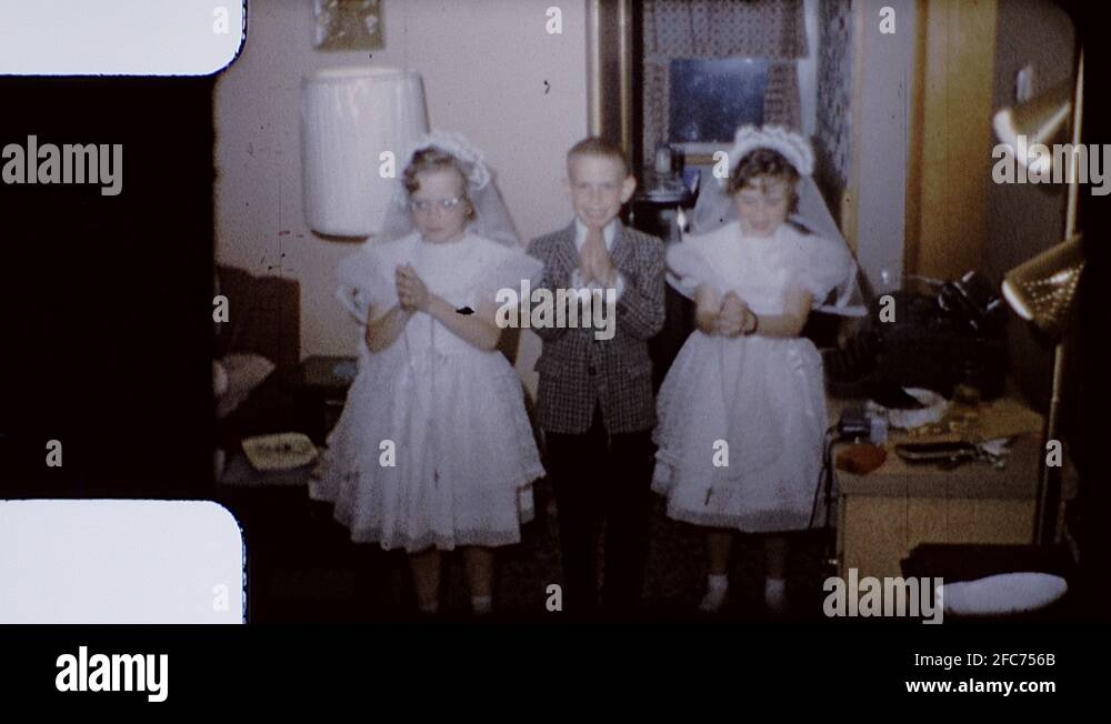 1950s Children Learn to Pray Christian Kids Confirmation Vintage Film ...