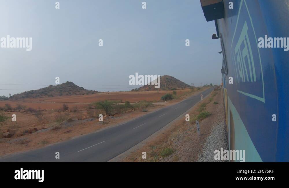 Train journey outside view indian train people at window Stock Video ...