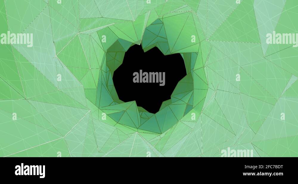 Polygon tunnel revealing glowing stars 4k Stock Video Footage - Alamy