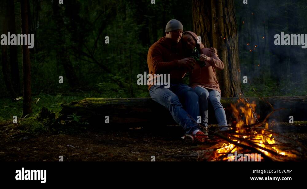 Family come to admire bonfire Stock Videos & Footage - HD and 4K Video ...