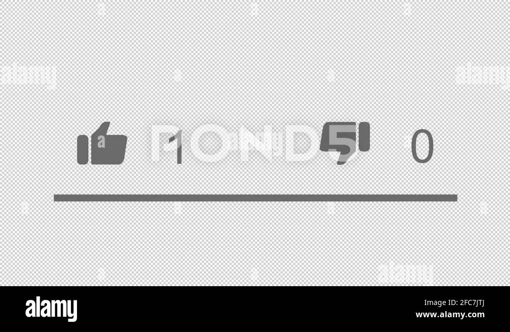 Youtube Like Numbers Count Increase Transparent Background Animation ...