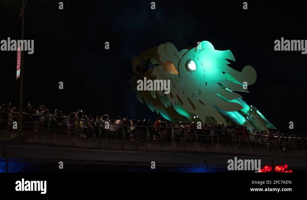 The Dragon Bridge is the icon of Da Nang city in Vietnam. It was ...