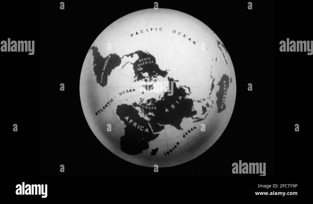 WW2 - Map animation of water and land of the earth Stock Video Footage ...