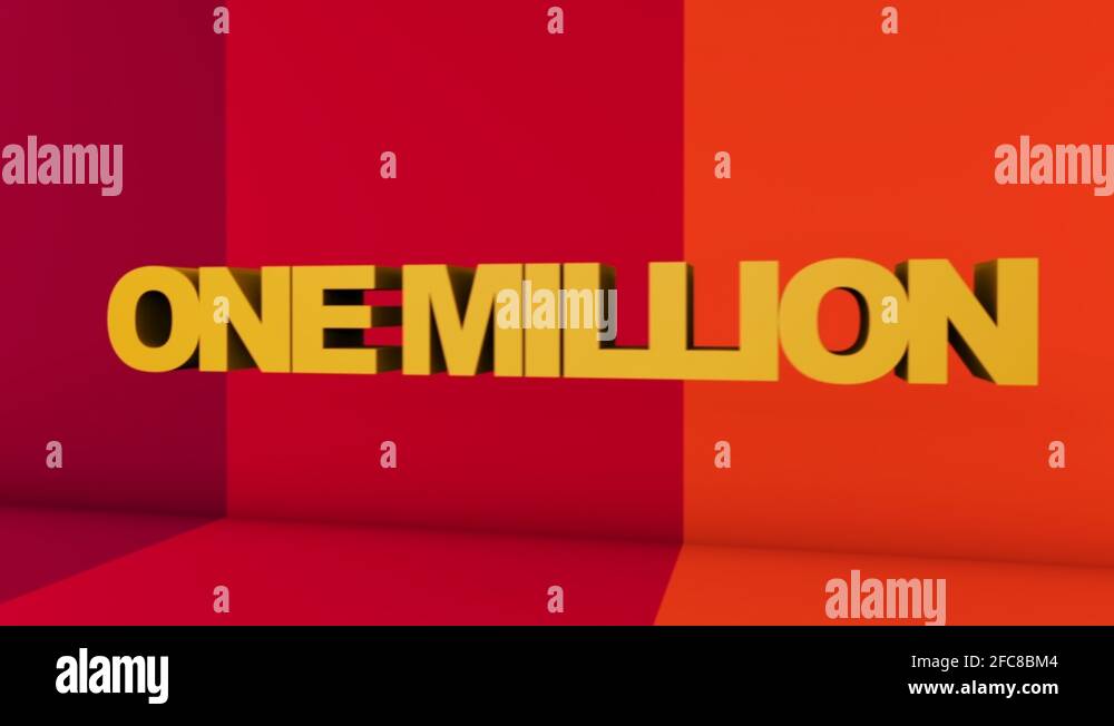 A full screen 3D rendered graphic using Cinema 4D of 3D text "ONE ...