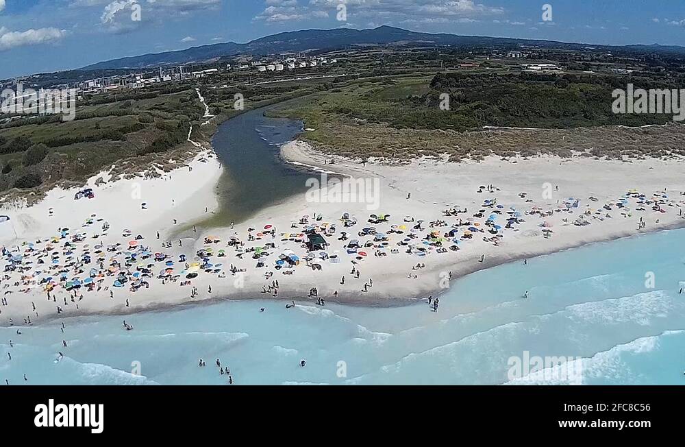 Rosignano Solvay, aerial view of Spiagge Bianche. Tropical Tuscany ...